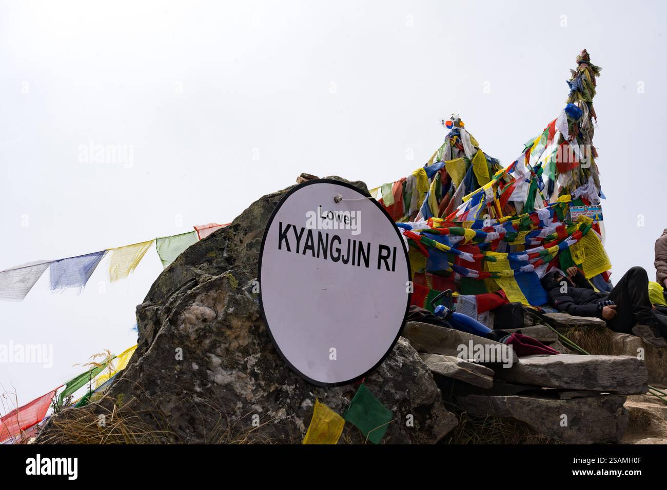 Mountain and Himalaya Landscape View from Kyanjin Ri with Langtang Peak ...