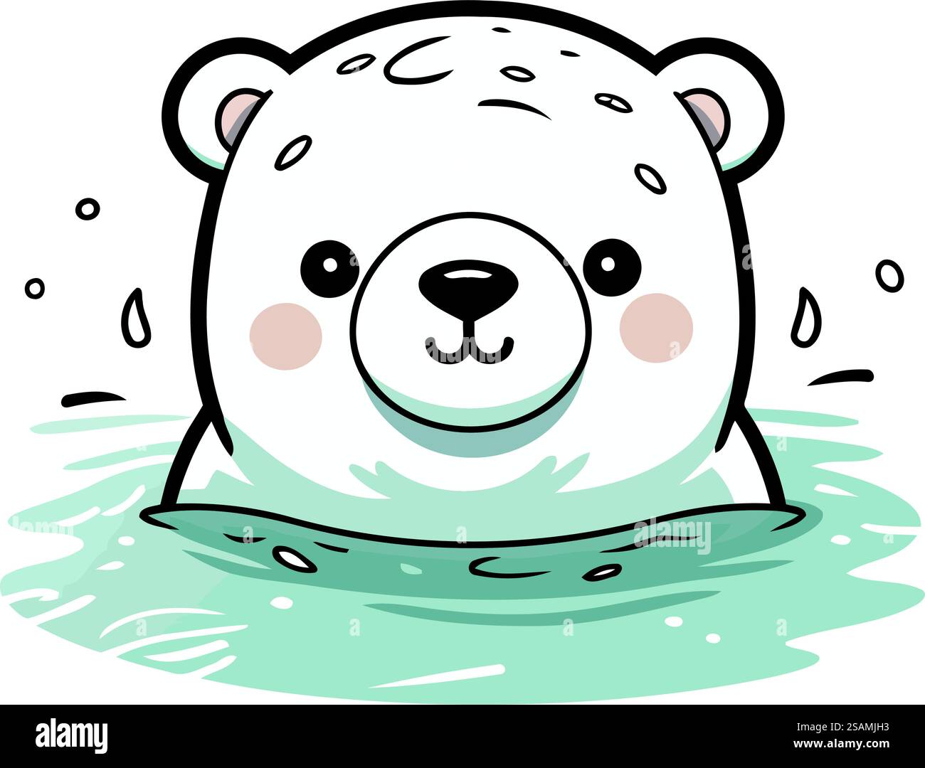 White polar bear swimming in Cut Out Stock Images & Pictures - Alamy