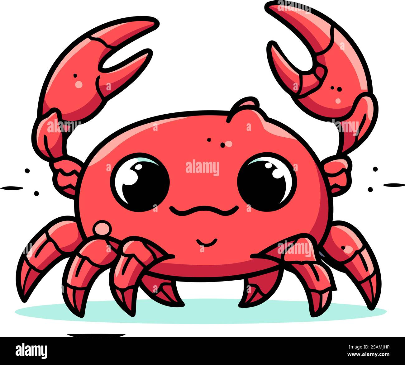 Cute crab cartoon character. Vector illustration of a cute crab Stock ...
