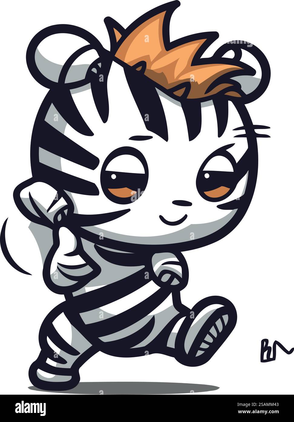 Zebra Cartoon Mascot Character Mascot Vector Illustration Stock Vector ...