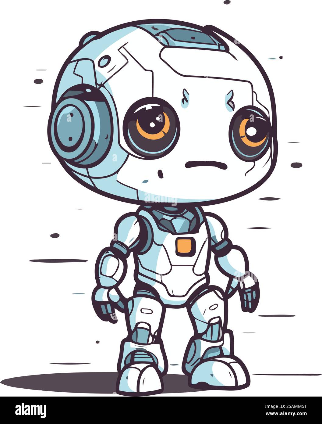 Cute little robot. Vector illustration of a cute little robot Stock ...