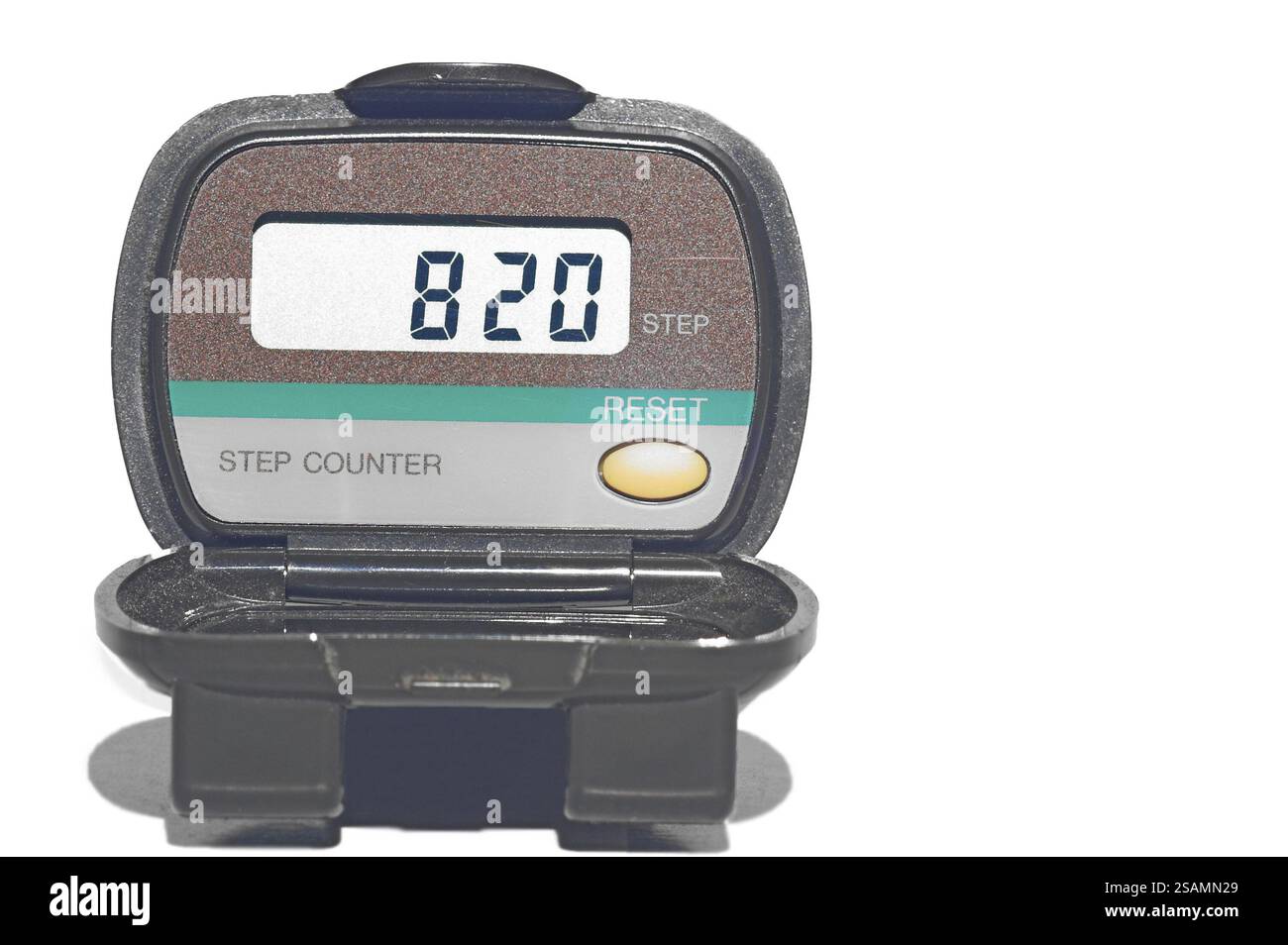 A high tech pedometer used to count steps while walking Stock Photo - Alamy