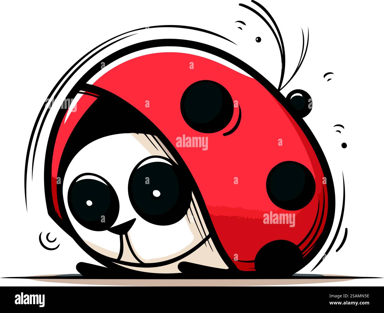 Cute ladybug cartoon isolated on white background. Vector illustration ...