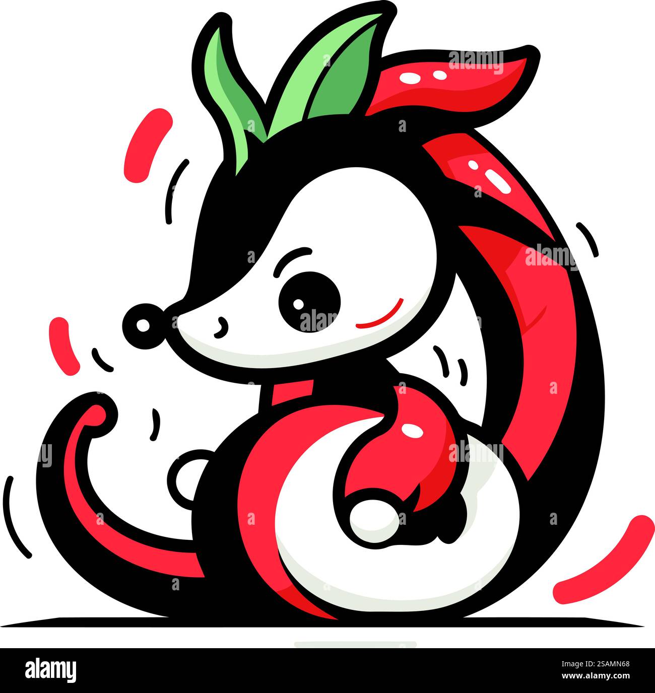 Cute little mouse in the form of a dragon. Vector illustration Stock ...