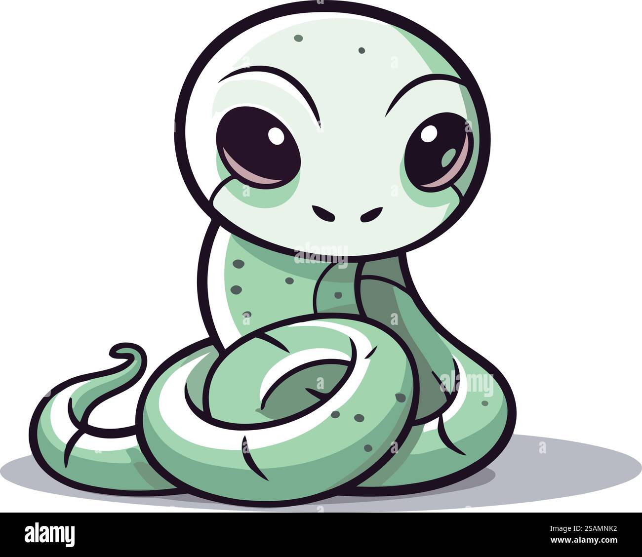 Cute snake character cartoon style vector illustration isolated on ...