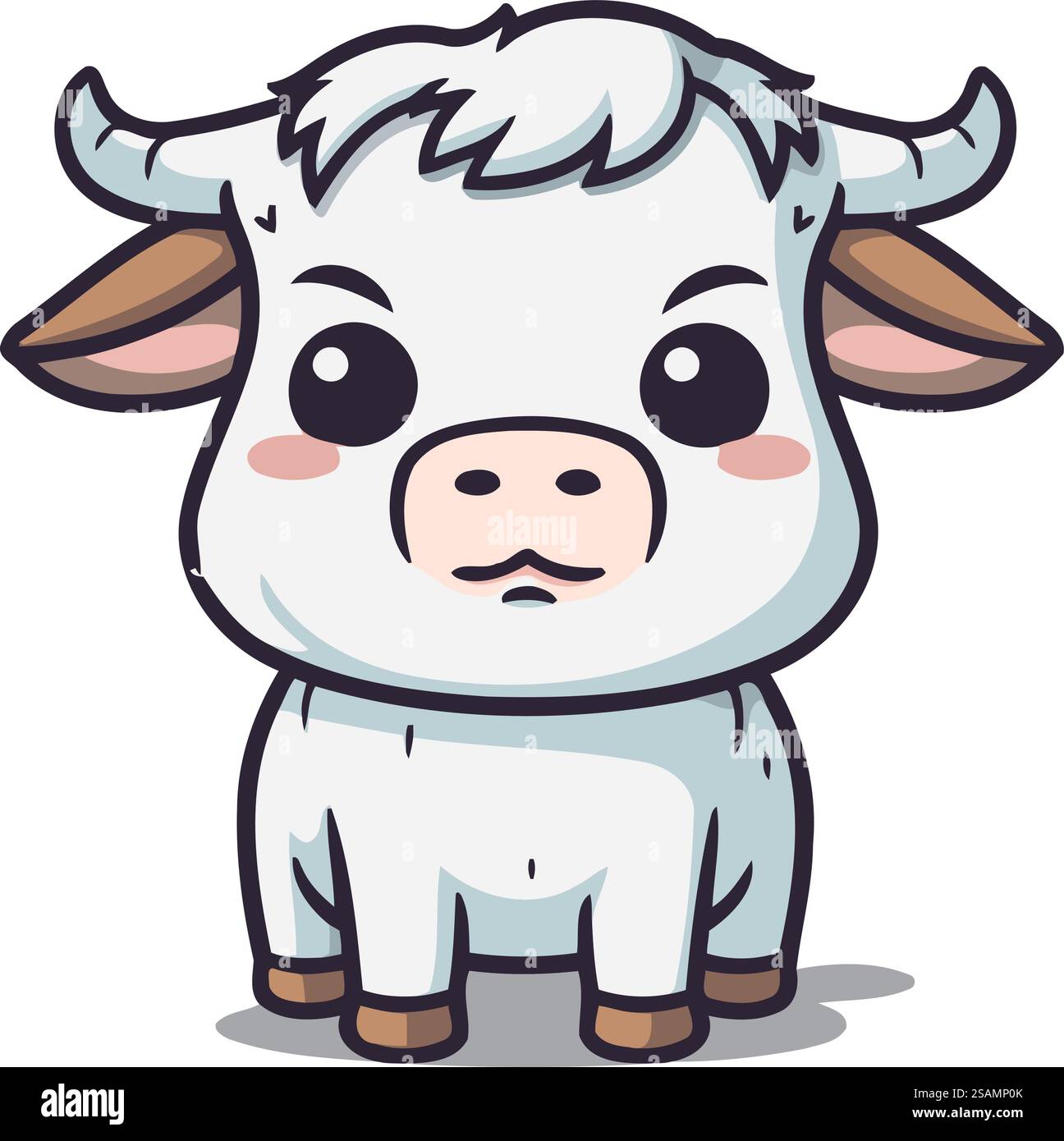 Cute cow character cartoon vector illustration. Cute cow mascot Stock ...