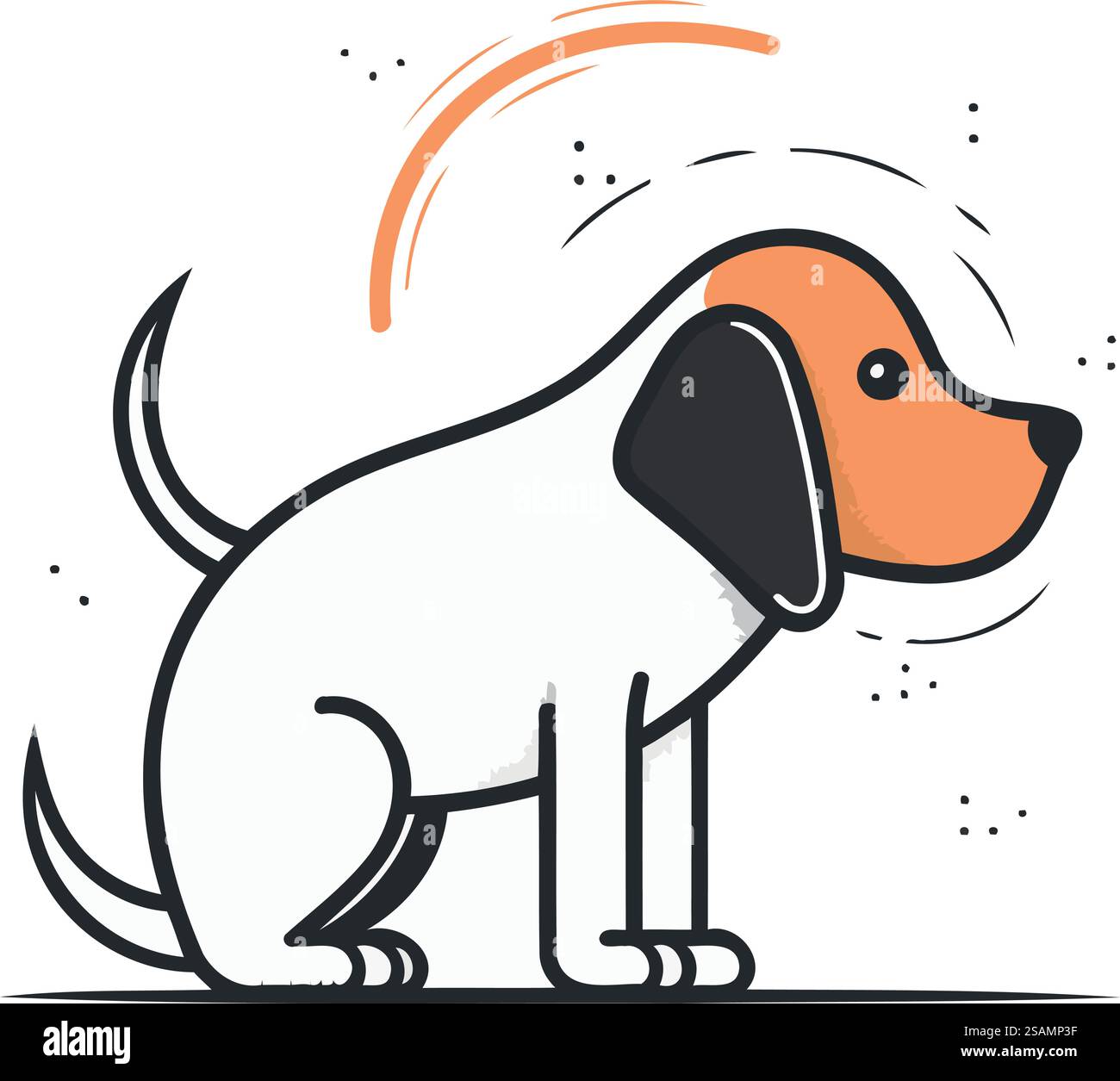 Illustration vector dog line Stock Vector Images - Alamy