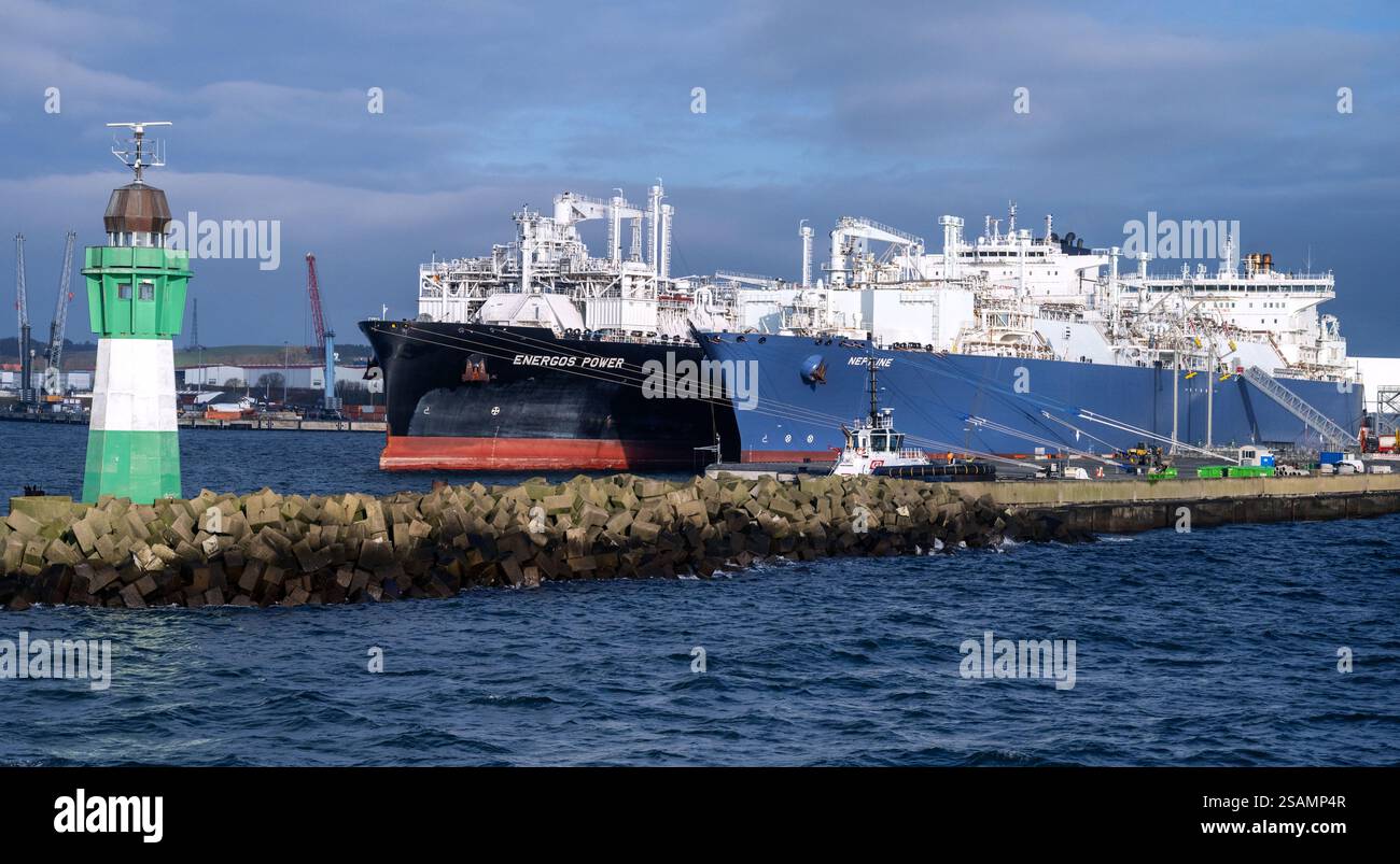 Mukran, Germany. 24th Jan, 2025. The regasification ships (Floating ...
