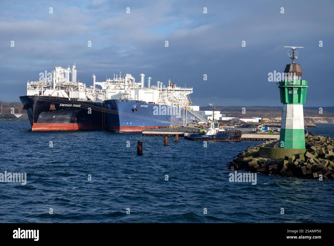 Mukran, Germany. 24th Jan, 2025. The regasification ships (Floating ...