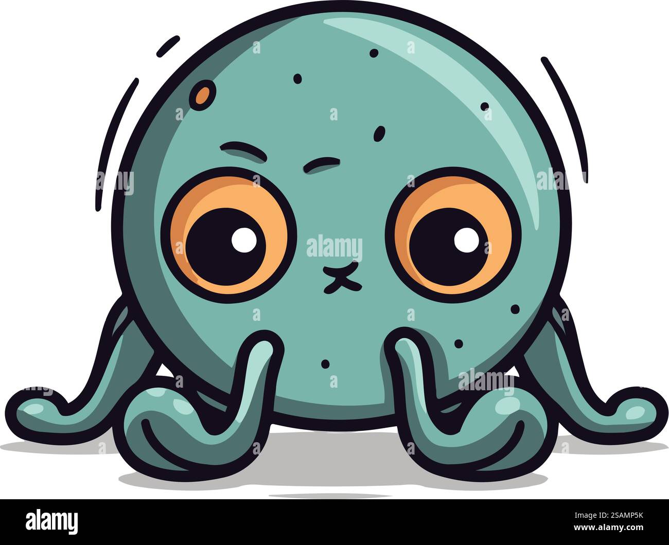 Cute octopus cartoon character vector illustration. Cute octopus mascot ...