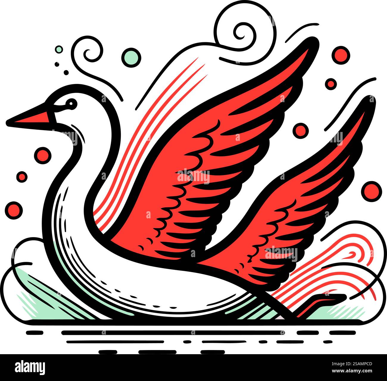 Wing in water Cut Out Stock Images & Pictures - Alamy