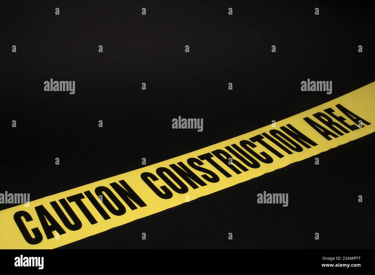 Construction area ribbon tape for barracading areas Stock Photo - Alamy