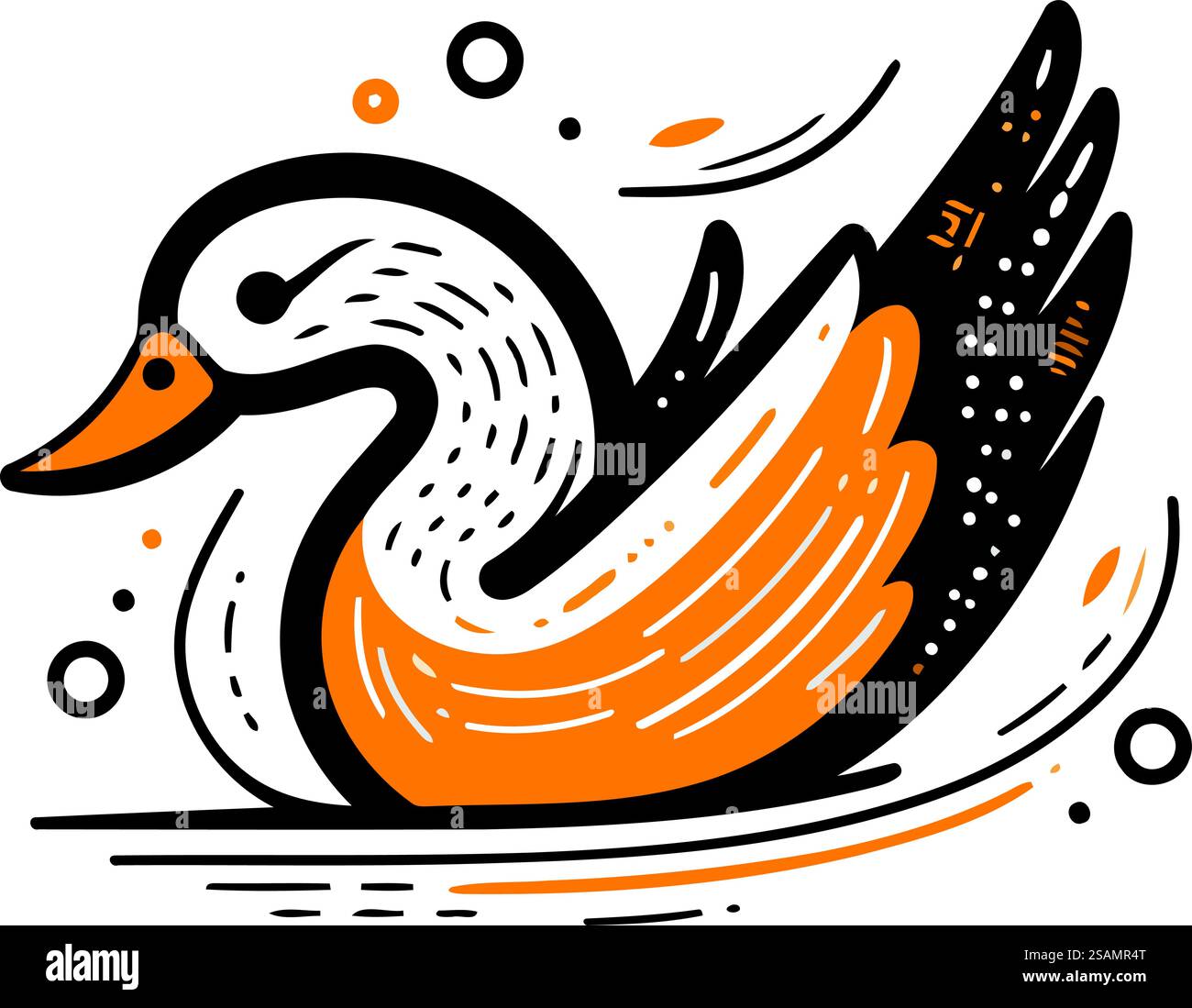 Stylized outline illustration hand Stock Vector Images - Alamy