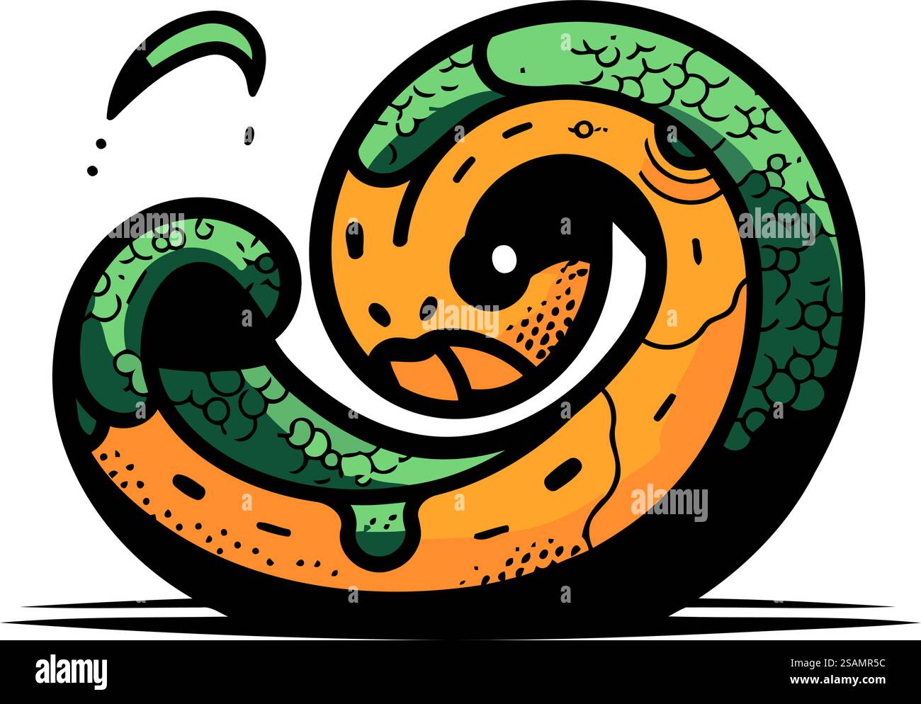 snake vector illustration isolated on a white background. snake icon ...