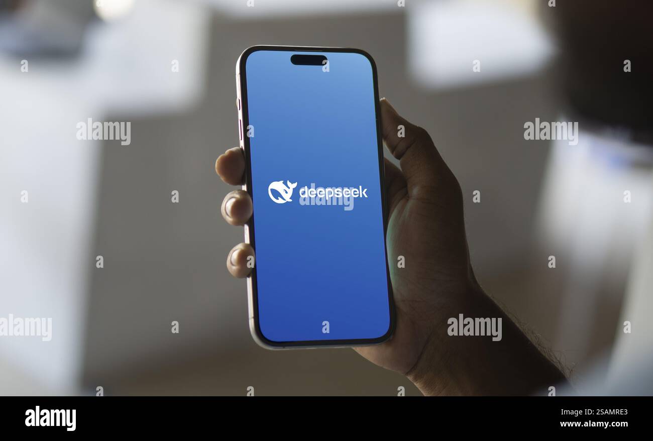 Deepseek Ai logo is displayed on smartphone Stock Photo - Alamy