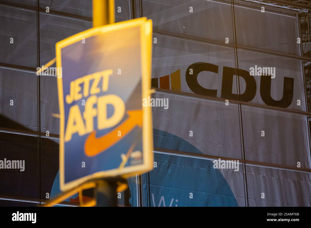 Berlin, Germany. 30th Jan, 2025. An AfD election poster can be seen in ...