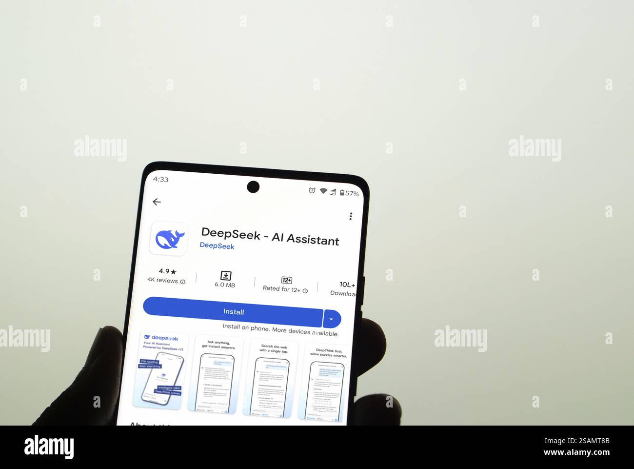 Deepseek Ai logo is displayed on smartphone Stock Photo - Alamy