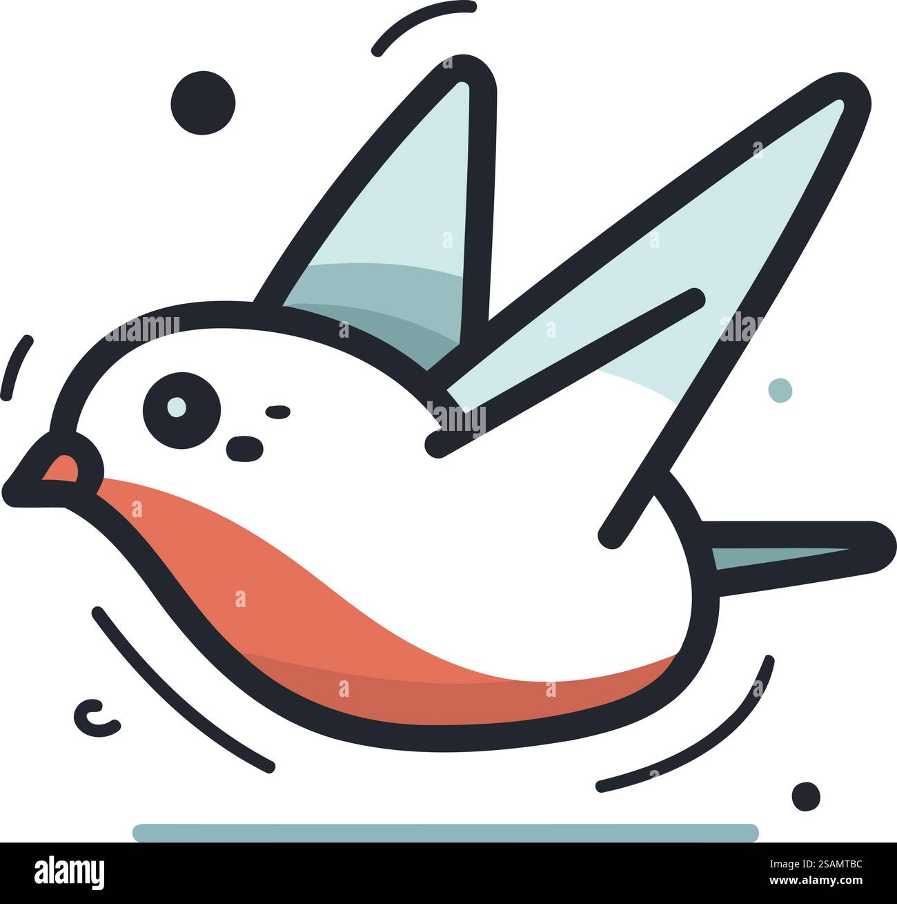 Bird icon. Flat illustration of bird icon for web design isolated on ...