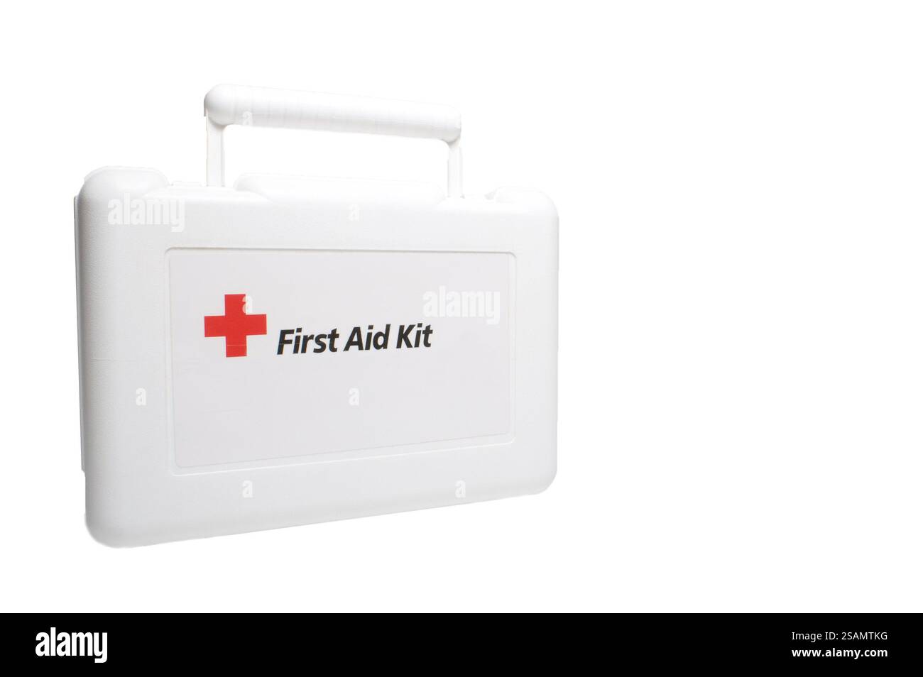 A white first aid kit with the universal red cross symbol Stock Photo ...