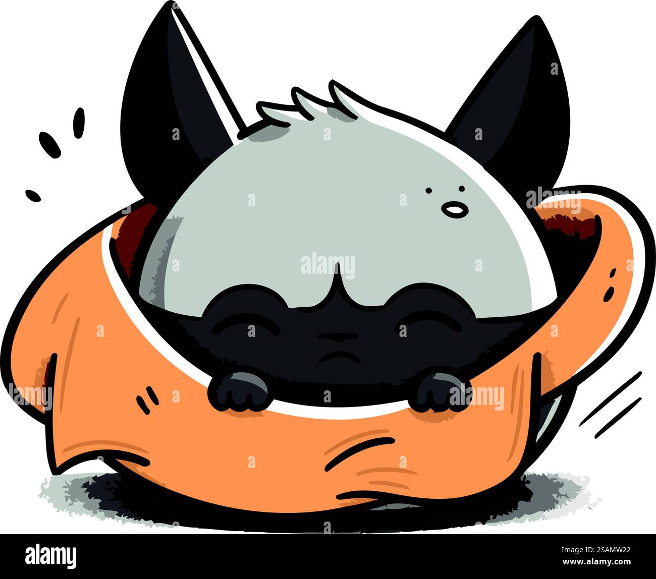 Cat in bag Stock Vector Images - Alamy