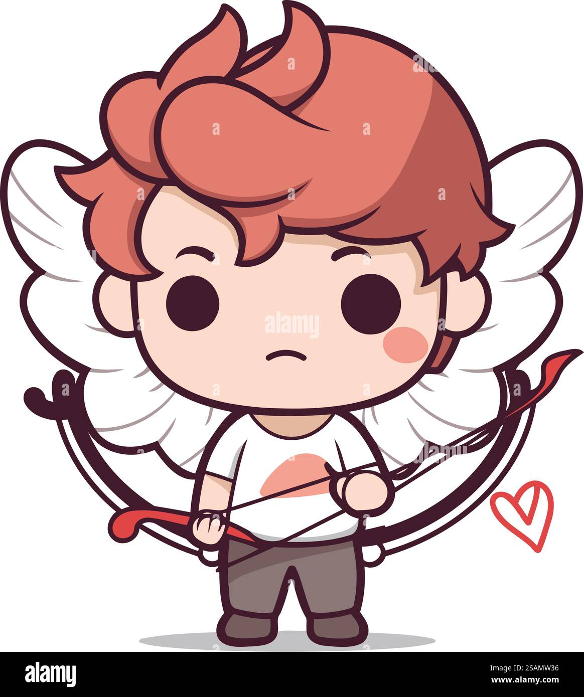 Cupid with bow and arrow Cute Cupid Cartoon Character Stock Vector Image & Art - Alamy