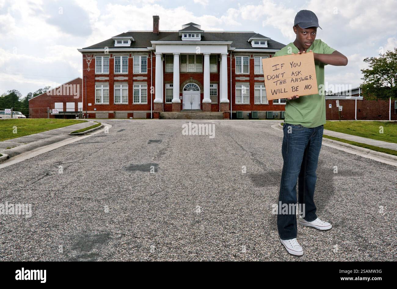 Black African American teenager holding up a sign that says If You Dont ...