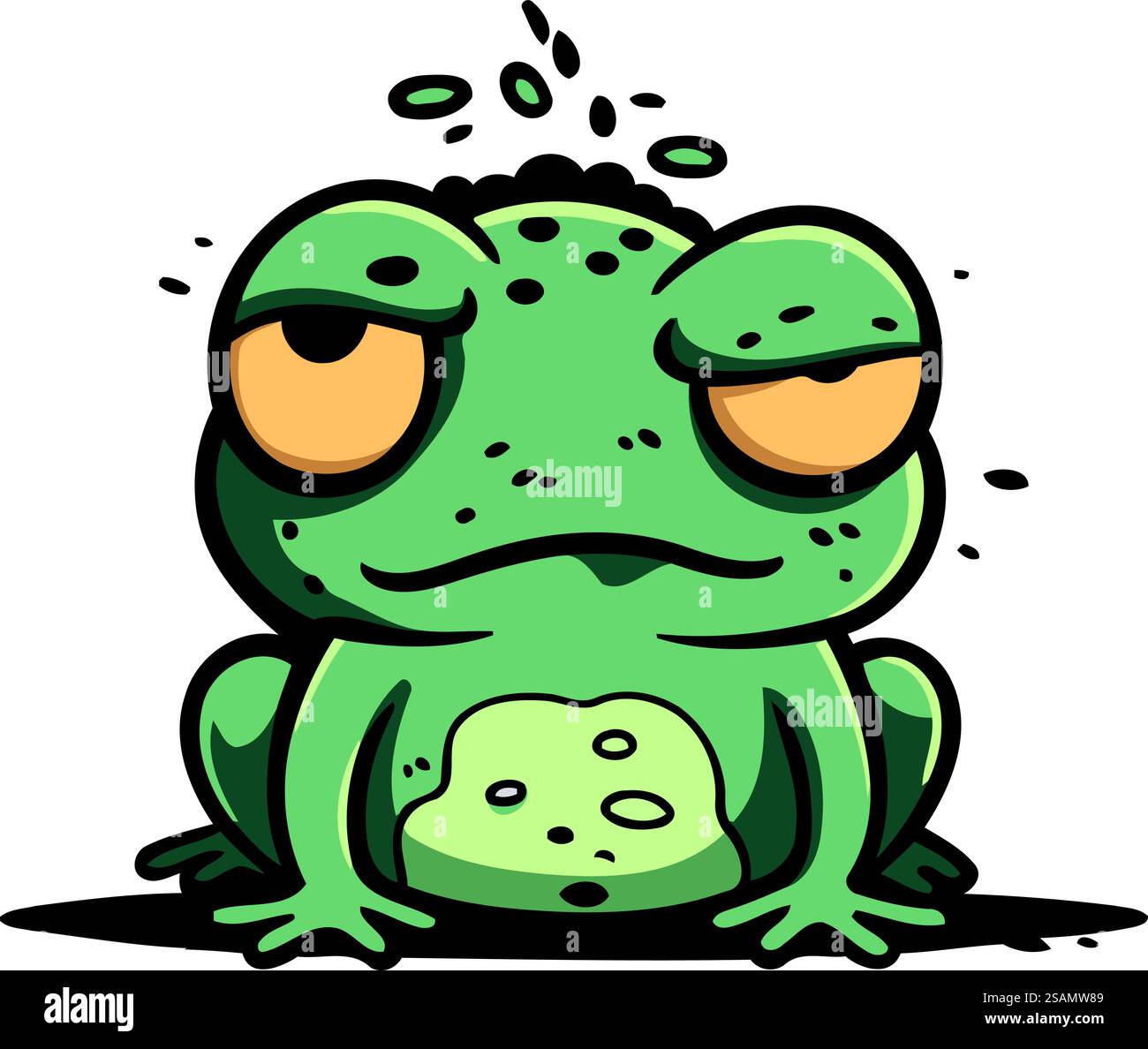 Cartoon frog. Vector illustration of a funny frog. Cartoon frog Stock ...