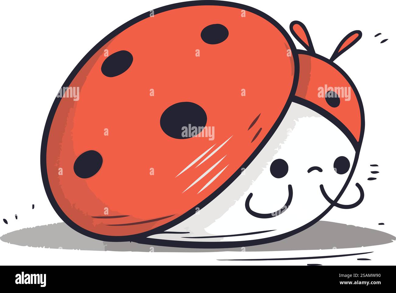 Cartoon ladybug vector illustration. Cute ladybug character Stock ...
