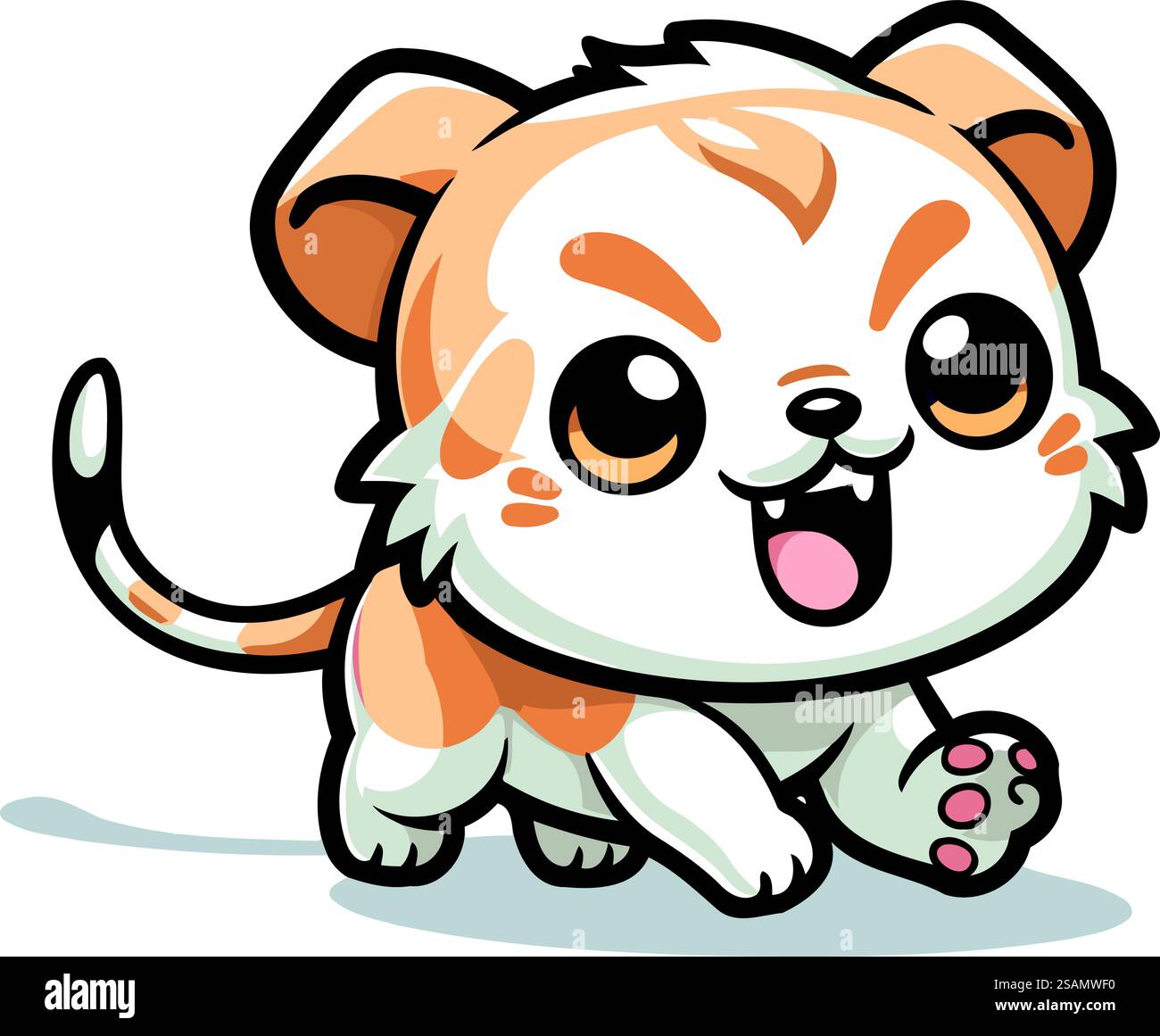 Cute little cat character cartoon vector illustration. Cute pet Stock ...