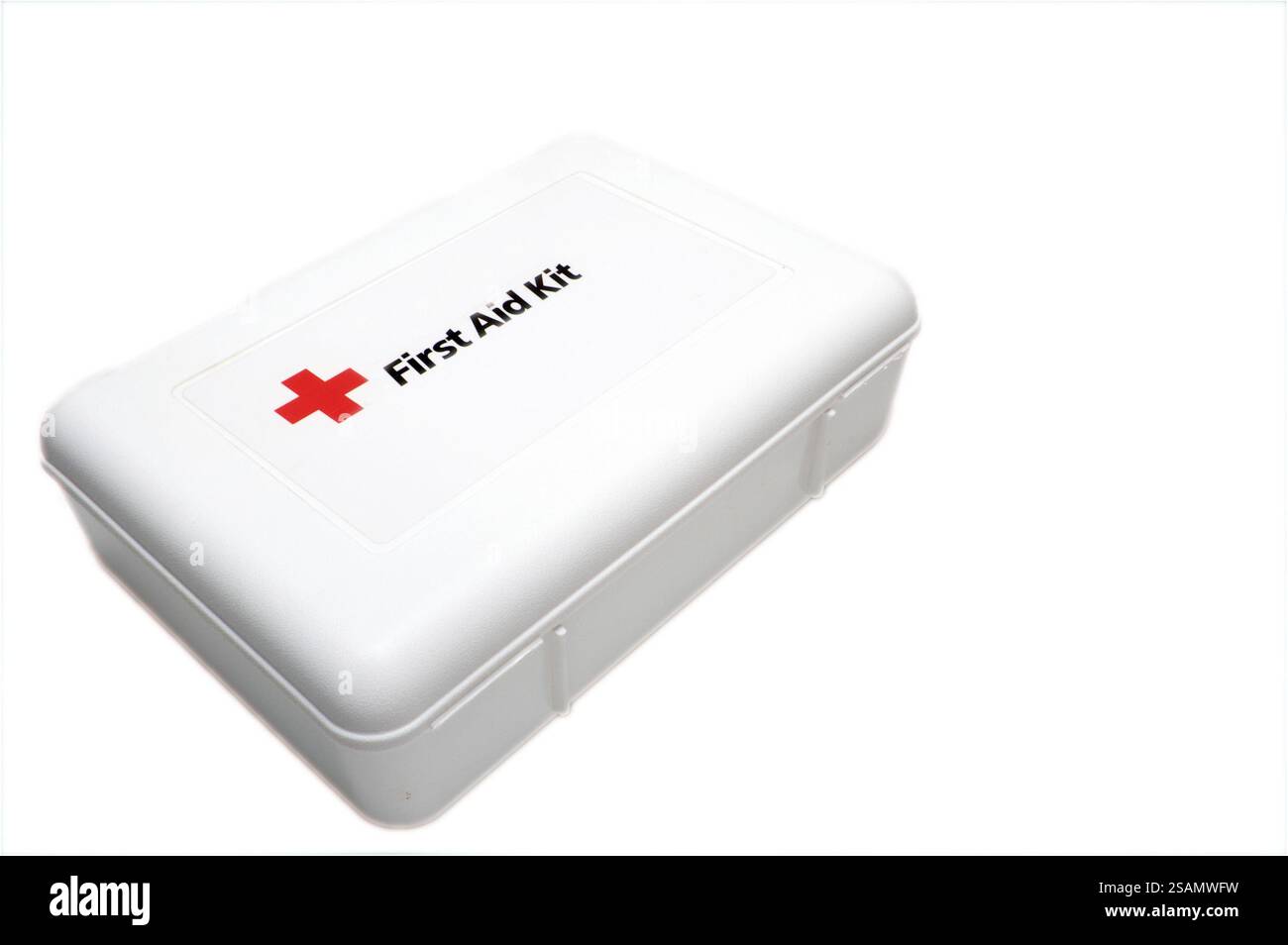 A white first aid kit with the universal red cross symbol Stock Photo ...