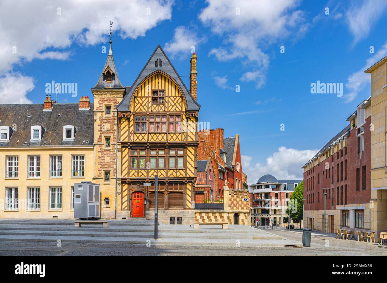 Maison du pelerin pilgrim house building on Place Notre Dame square in ...