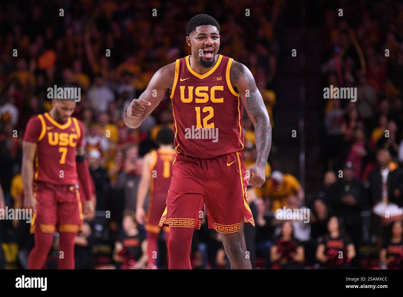 LOS ANGELES, CA - JANUARY 27: USC Trojans forward Rashaun Agee (12 ...