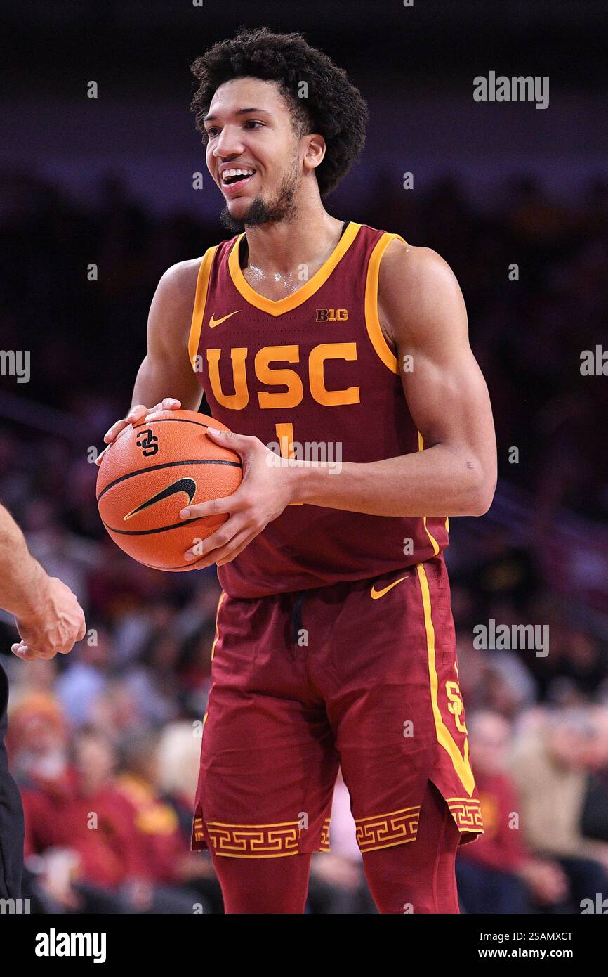 LOS ANGELES, CA - JANUARY 27: USC Trojans guard Desmond Claude (1 ...