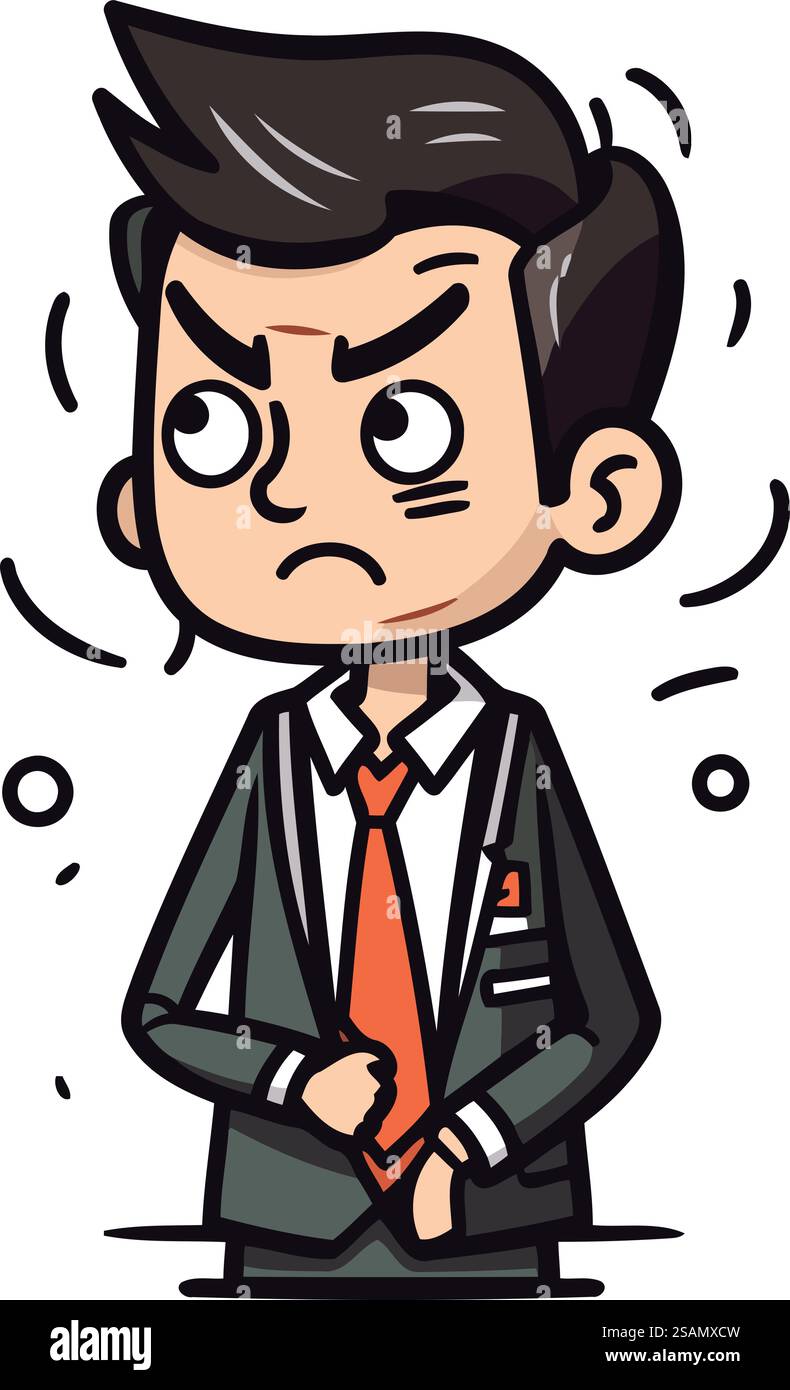 Angry Businessman Cartoon Vector Illustration Stock Vector Image & Art ...