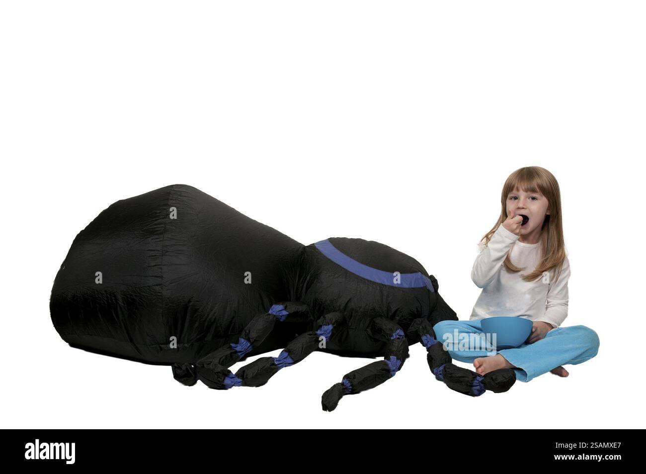 Little Miss Muffet sitting beside a spider Stock Photo - Alamy