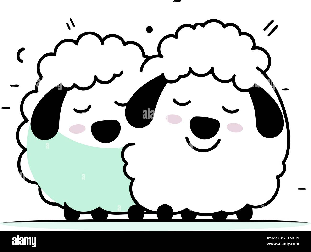 Cute cartoon sheep. Vector illustration in doodle style Stock Vector Image & Art - Alamy