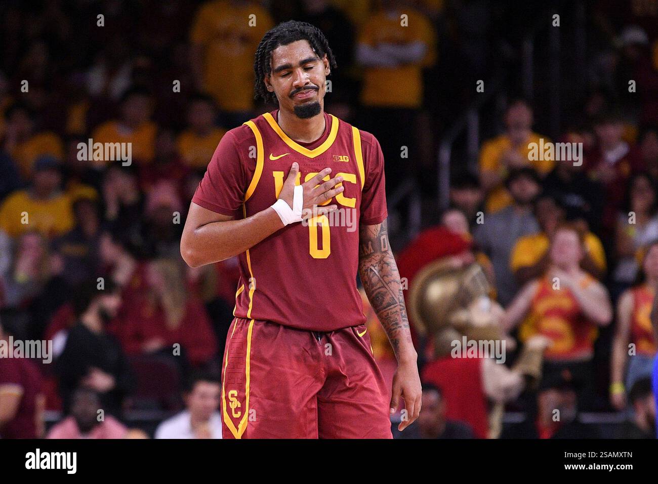 LOS ANGELES, CA - JANUARY 27: USC Trojans forward Saint Thomas (0 ...