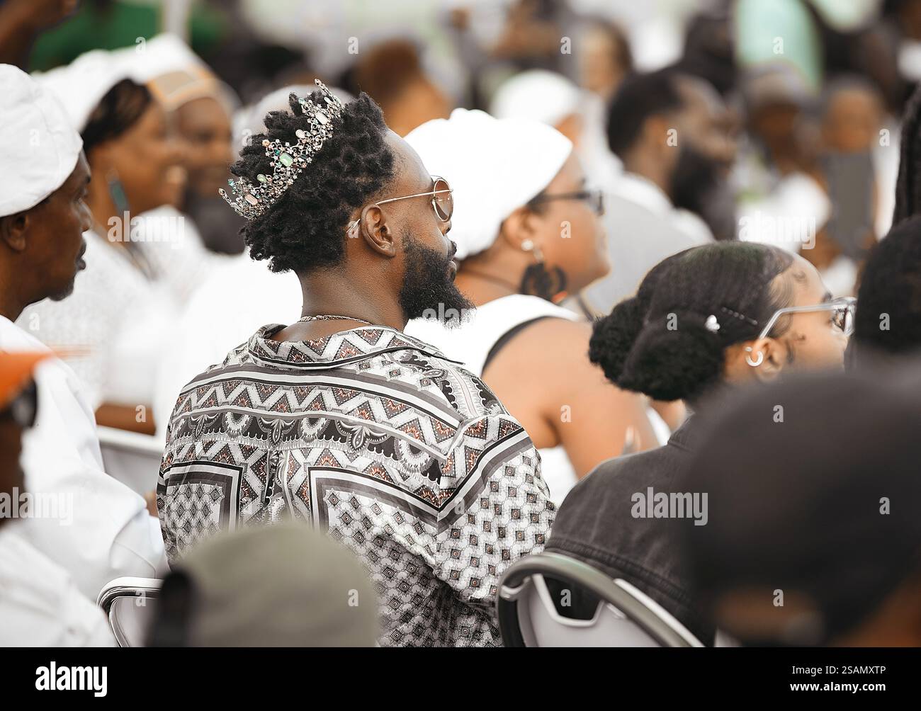 Annual Tribute to the Ancestors ceremony organized by the Afro-Caribbean community with rituals ...