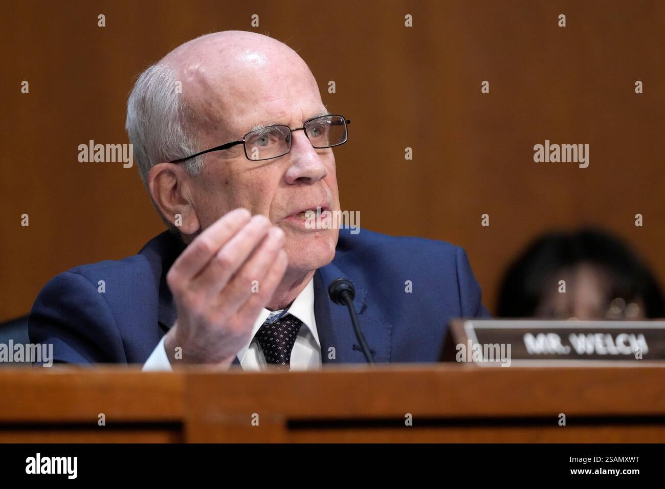 Sen. Peter Welch, D-Vt., speaks during a confirmation hearing before ...