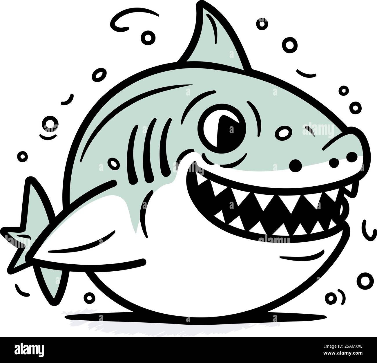 Shark drawing outline hi-res stock photography and images - Alamy