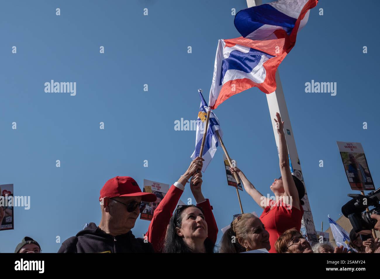 Ramat Gan, Tel Aviv, ISRAEL. 31st Jan, 2025. HOSTAGE ARBEL YEHOUD IS ...