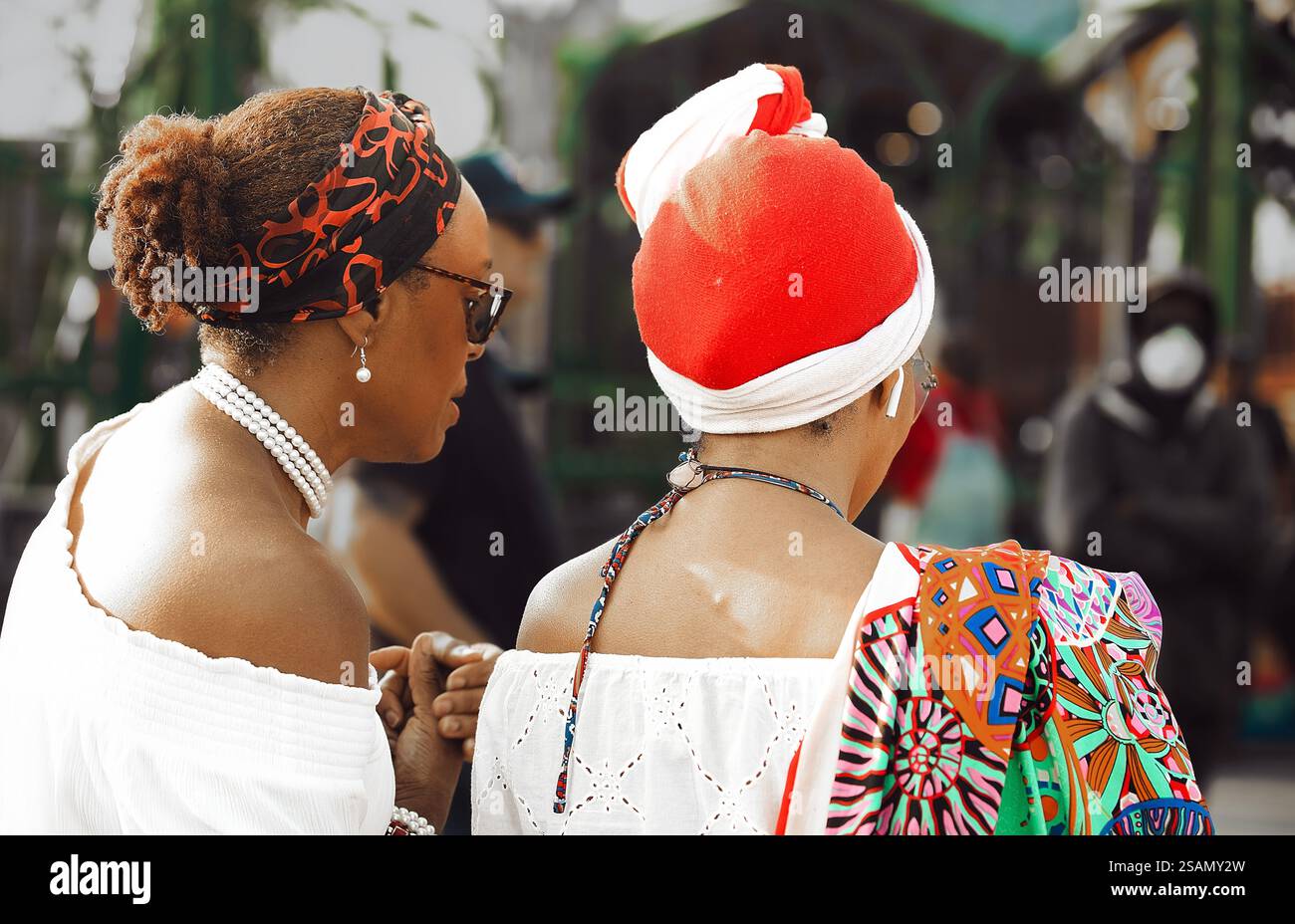 Annual Tribute to the Ancestors ceremony organized by the Afro-Caribbean community with rituals ...