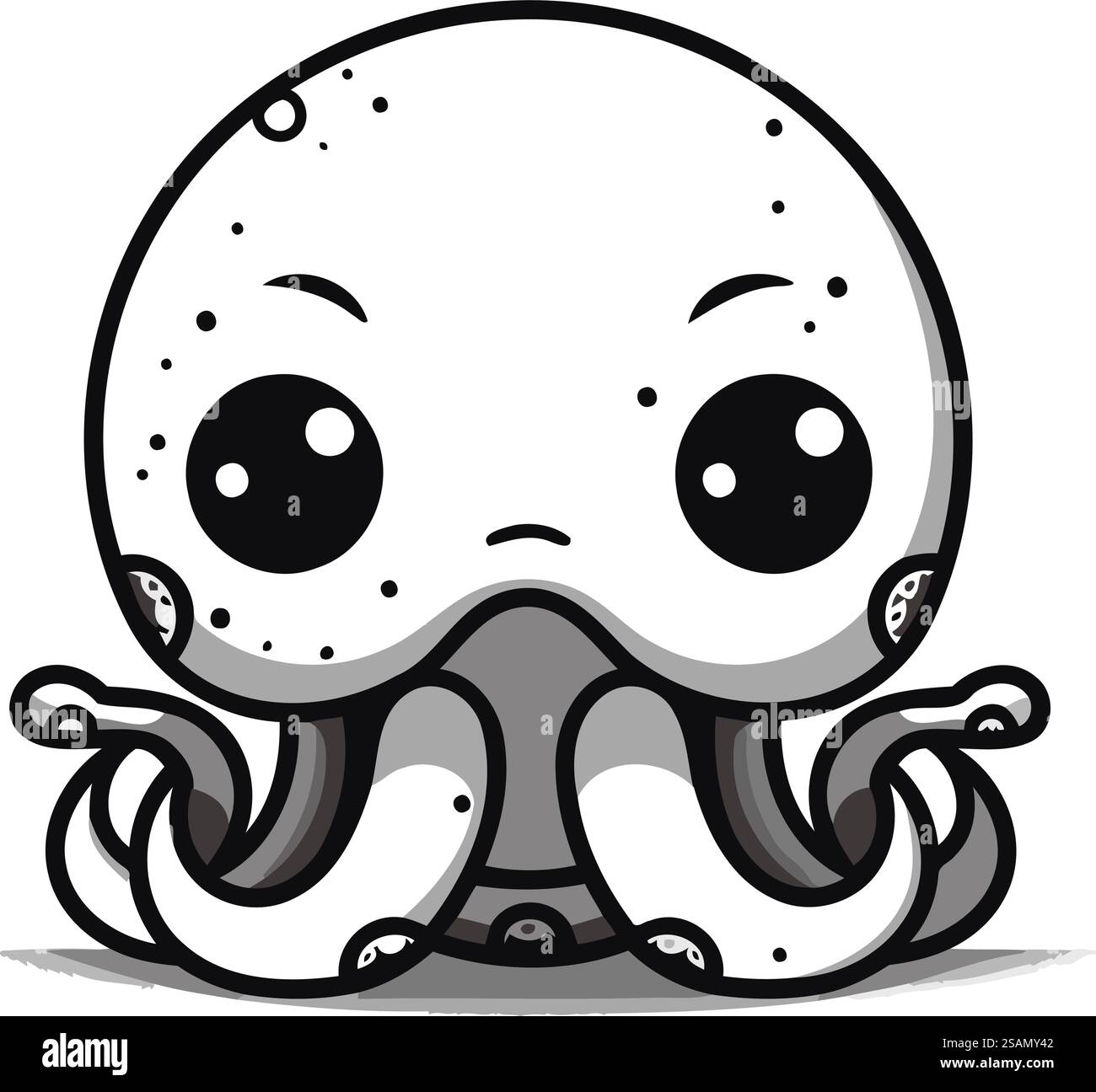 Cute Octopus Cartoon Mascot Character Vector Illustration Stock Vector ...
