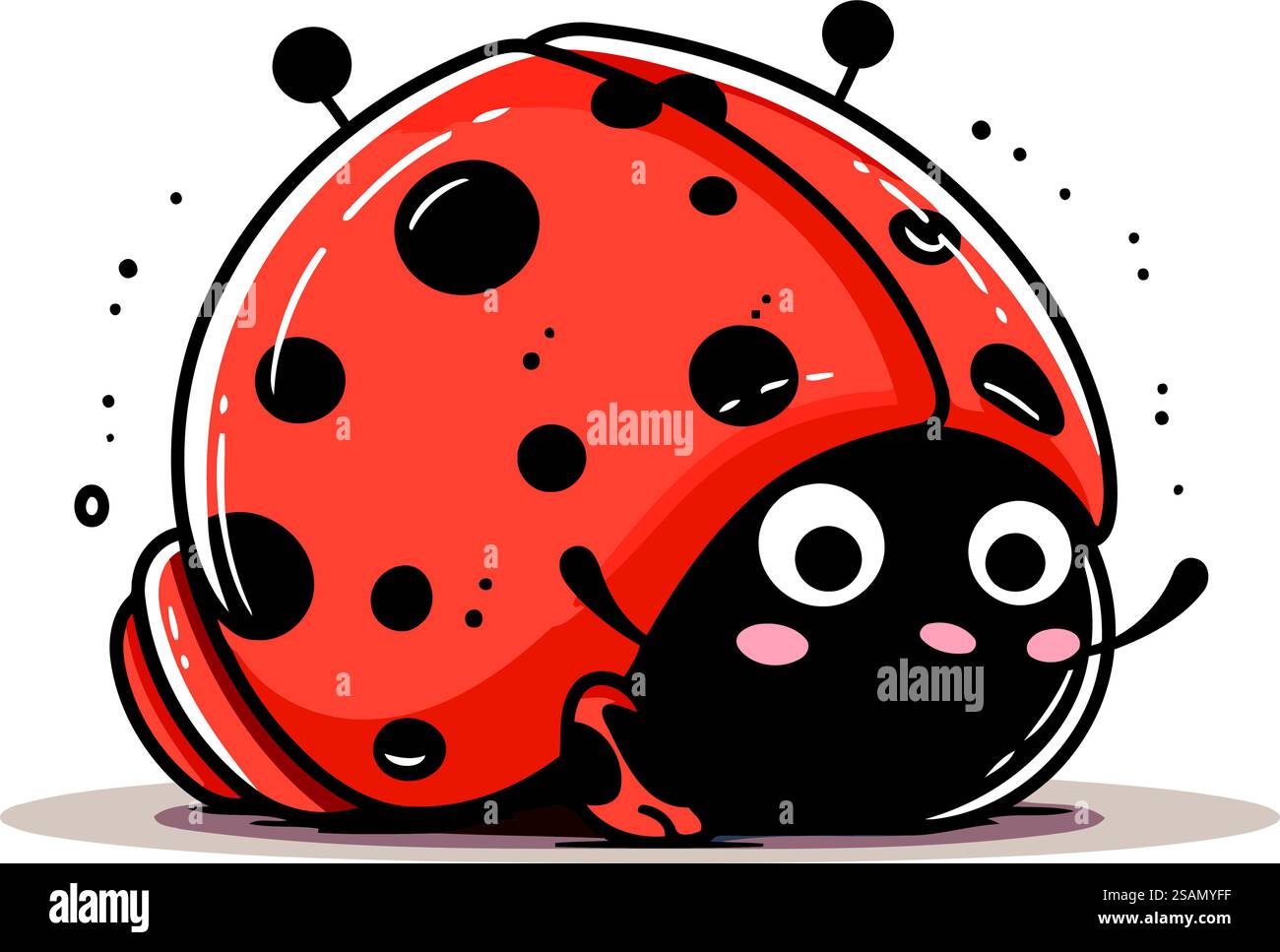 Ladybug cartoon character. Cute ladybug. Vector illustration Stock ...