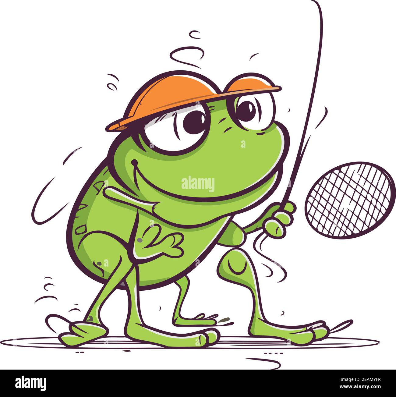 Vector illustration cartoon tennis player Stock Vector Images - Alamy