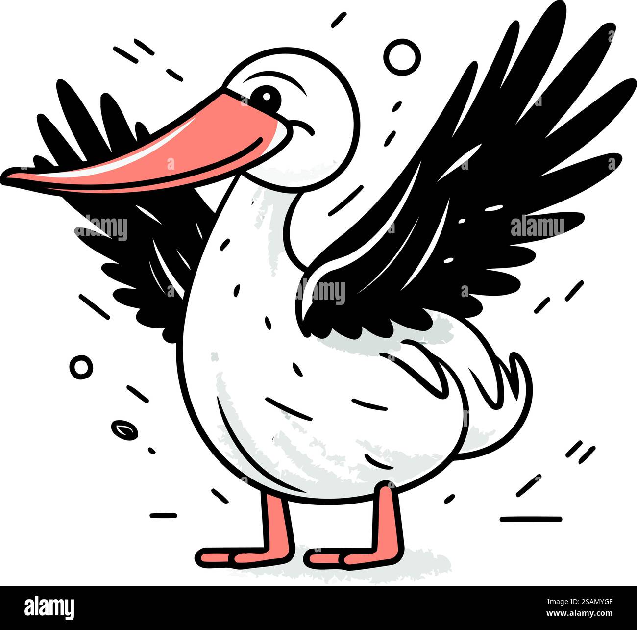 Stork vector art hi-res stock photography and images - Alamy