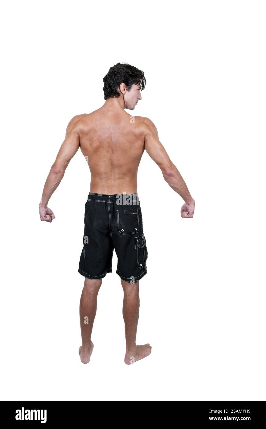 Beautiful attractive young fit muscular man standing Stock Photo - Alamy