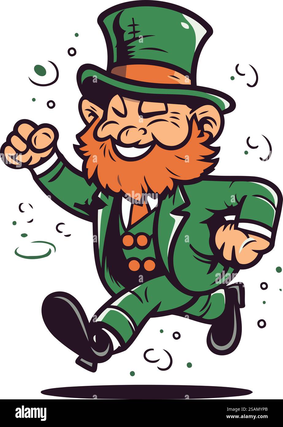Illustration man in green hat Cut Out Stock Images & Pictures - Alamy