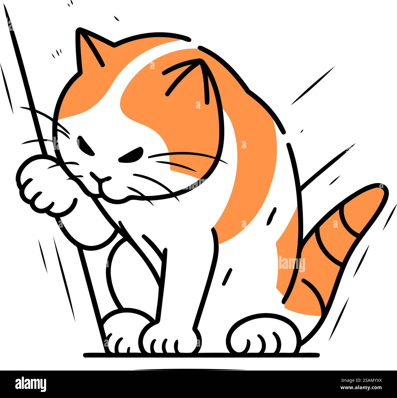Cat with stick hi-res stock photography and images - Alamy