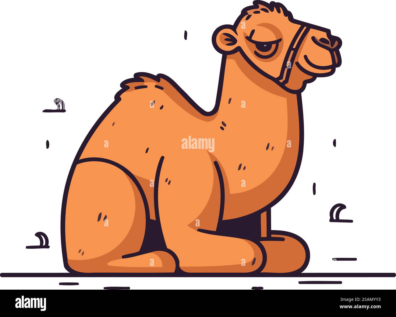 Camel. Vector illustration in a flat style. Cartoon character Stock ...